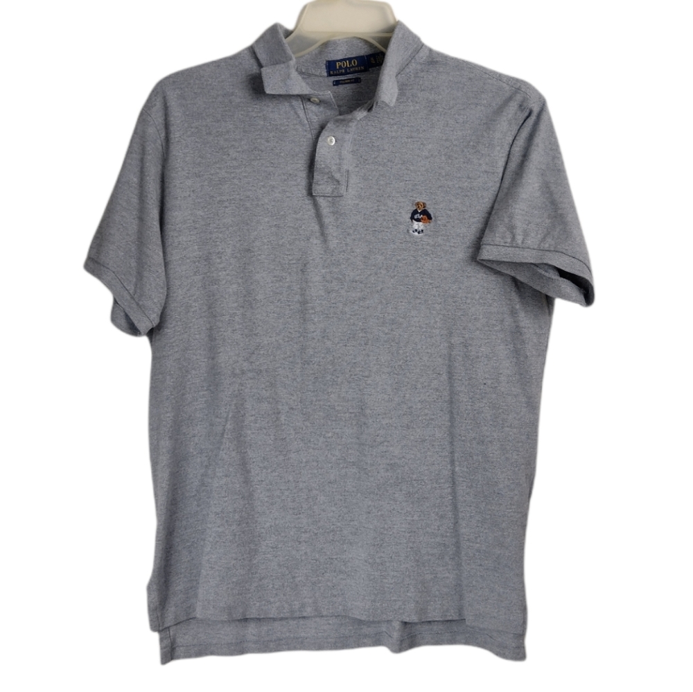 Polo Ralph Lauren Bear Grey Custom Polo Shirt Xl - Gem
